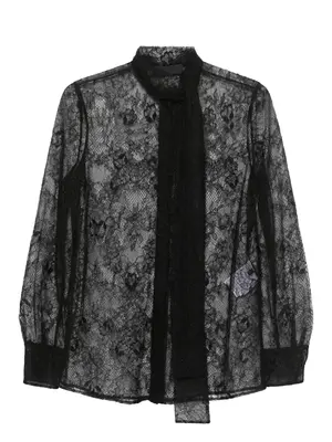 Valentino Garavani Sheer Lace Shirt - Black