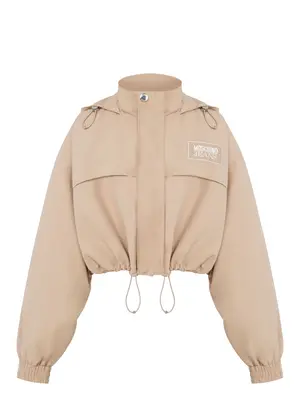 Moschino Cropped Hooded Jacket - Brown