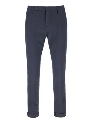 DONDUP Concealed Fastening Tapered Trousers - Blue