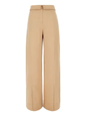 Alberta Ferretti Concealed-fastening Palazzo Trousers - Neutrals