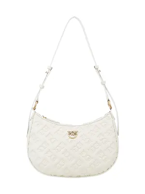 Pinko PINKO Monogram-Pattern Shoulder Bag White