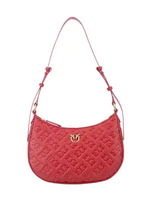 Pinko PINKO Monogram-Pattern Shoulder Bag Red