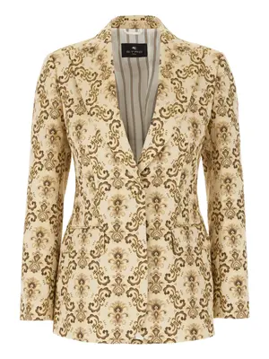 Etro Embroidered Blazer - Neutrals