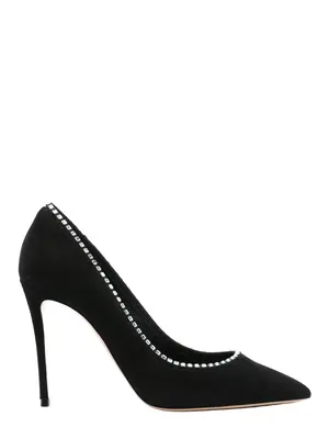 Casadei 100mm Crystal-embellished Pumps - Black