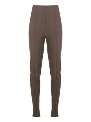 GLORIA COELHO High-waisted Panelled Leggings - Brown