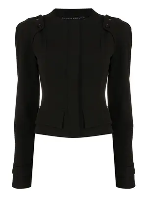 GLORIA COELHO Detachable-sleeve Jacket - Black