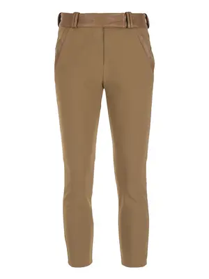 GLORIA COELHO Gloria Coelho Faux-Leather Detail Trousers