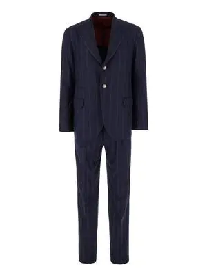 Brunello Cucinelli Striped Suit - Blue