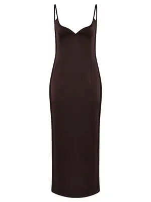 Paris Georgia Heart Midi Dress - Brown