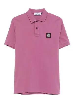 Stone Island Compass-badge Polo Shirt - Pink