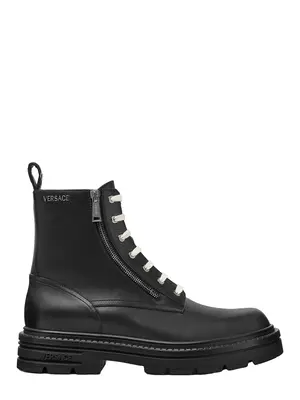 Versace Adriano Lace-up Boots - Black