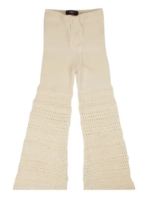 Amiri Crochet Flared Trousers - Neutrals