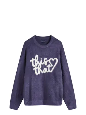 THISISNEVERTHAT Logo Knit Sweat Purple