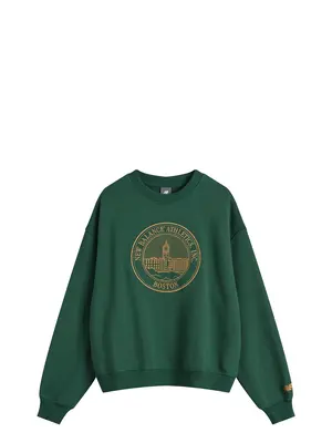 NEW BALANCE Varsity Oversized Crewneck Sweatshirt - Nightwatch Green