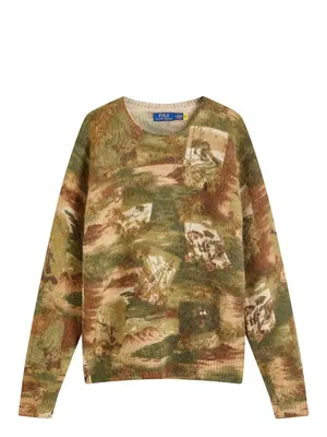 Polo Ralph Lauren Ski Camo Knit Sweater - Olive Combo