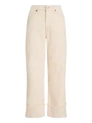 Derek Lam 10 Crosby Koren High-rise Straight-leg Jeans - Ecru