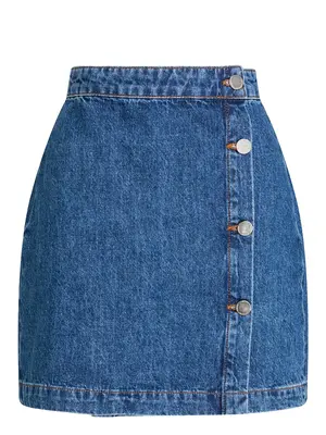 DEREK LAM 10 CROSBY Derek Lam 10 Crosby Nova Denim Mini Wrap Skirt