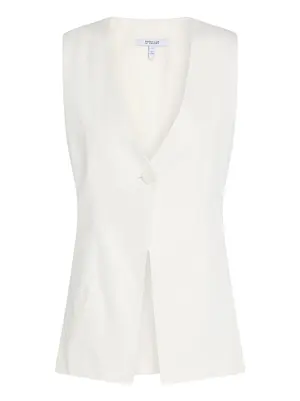 Derek Lam 10 Crosby Francesca Cotton And Tencel™-blend Twill Vest - Ivory