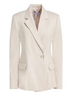 Derek Lam 10 Crosby Mateo Linen-blend Twill Blazer - Ecru