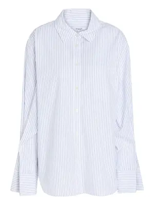 Derek Lam 10 Crosby Wesley Striped Cotton-poplin Shirt - Navy