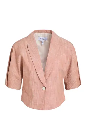 Derek Lam 10 Crosby Gabriel Woven Jacket - Antique Rose