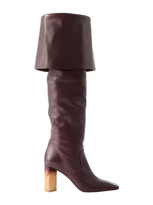 Chloé Georgia Knee Boots - Burgundy