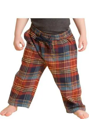 BEET WORLD Beet World Flannel Baby Pants Rust Plaid