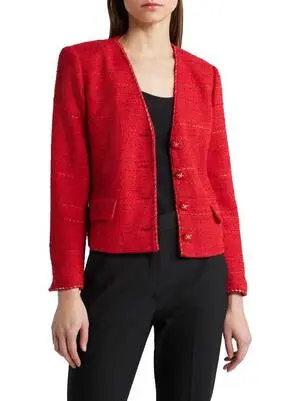 Kobi Halperin Clara Tweed Jacket - Scarlet