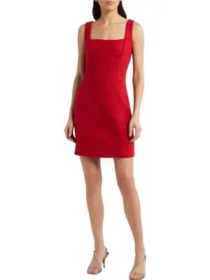 Kobi Halperin Rue Tweed Sheath Mini Dress - Scarlet