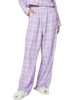 FLORENCE BY MILLS Plaid Flannel Sleep Pants Millie Lavender Plaid