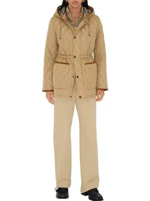 Burberry Quilted Nylon Parka - Flax