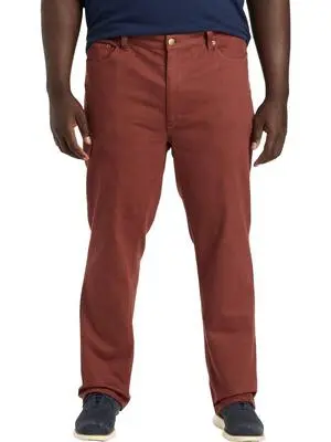TRUE NATION BY DXL Athletic-fit Everyday Stretch Twill Pants - Fired Brick
