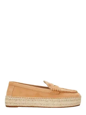 Ralph Lauren Ralph Lauren Luize Suede Loafer Espadrille Buff