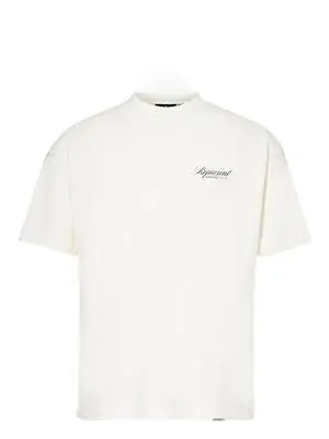 REPRESENT Script Logo-print Cotton T-shirt - Flat White