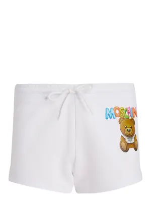 Moschino Bear-print Shorts - White