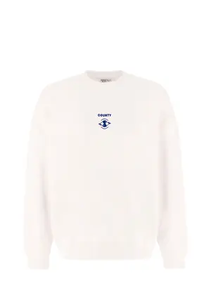 COUNTY OF MILAN Poster Eye Print Sweatshirt - White