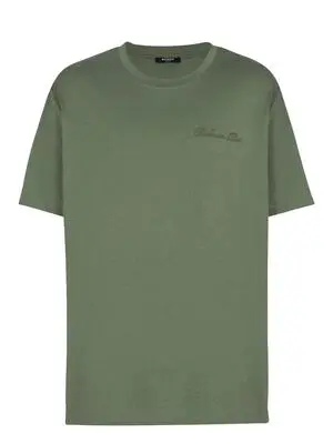 Balmain Logo-embroidered T-shirt - Green