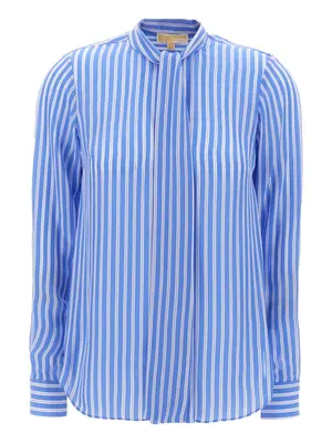MICHAEL KORS Michael Kors Striped Silk Blend Blouse