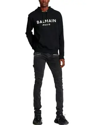 Balmain Logo-print Hoodie - Black