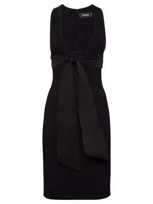 Dsquared2 Bow-embellished Pencil Dress - Black