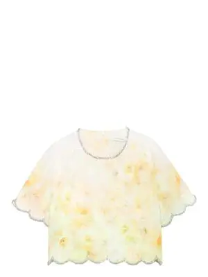 Zimmermann Crush Embellished Top - Yellow