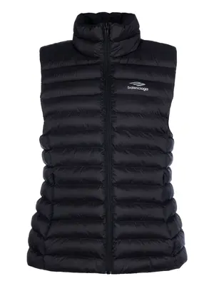 Balenciaga Logo-print Padded Vest - Black