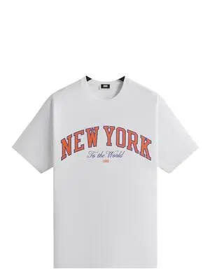 Kith X New York Knicks New York To The World Vintage Tee Shirt - White