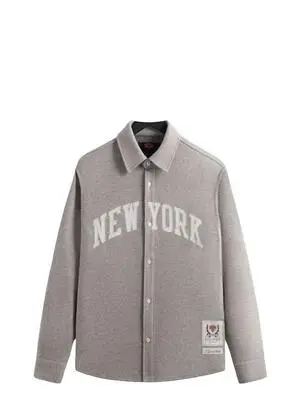 Kith X New York Knicks Felted Jersey Apollo Shirt - Medium Heather Grey