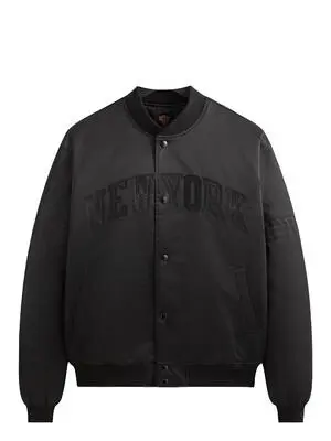 Kith X New York Knicks Ball Satin Bomber Jacket - Black