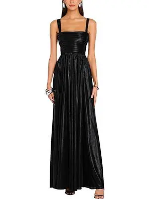Retrofete Iris Metallic Dress - Metallic Black
