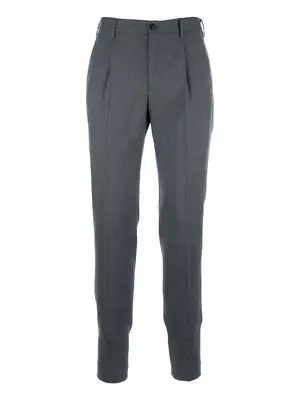 Incotex Wool-blend Trousers - Grey