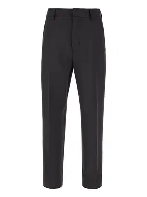 Zegna Wool Tapered Trousers - Grey