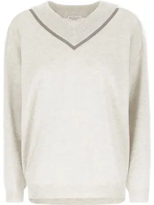 BRUNELLO CUCINELLI Brunello Cucinelli Bead-Detailed Cashmere Jumper