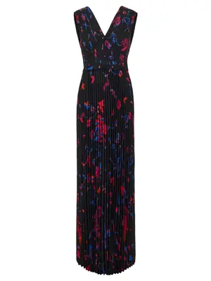 Hugo Floral-print Maxi Dress - Black